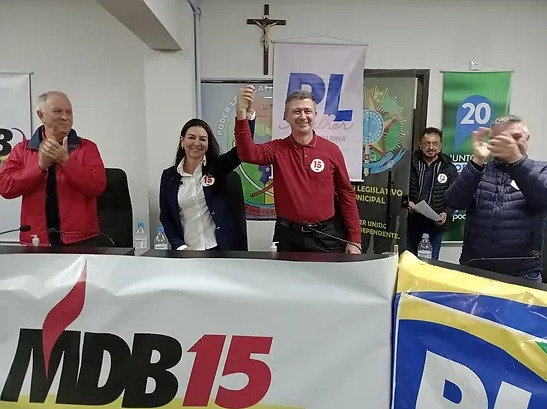 Sombrio: Gislaine e Jeriel são aclamados em convenção conjunta do MDB e PL! Sombrio: Gislaine e Jeriel são aclamados em convenção conjunta do MDB e PL!